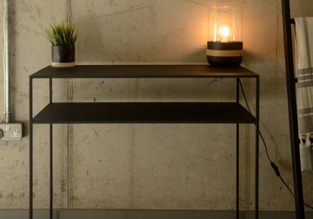 Powder Coated Console Tables | Slate or Grey | Natural Bed Co