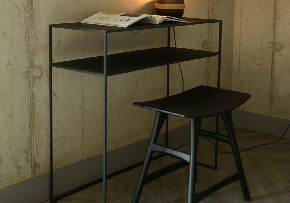 Powder Coated Console Tables | Slate or Grey | Natural Bed Co