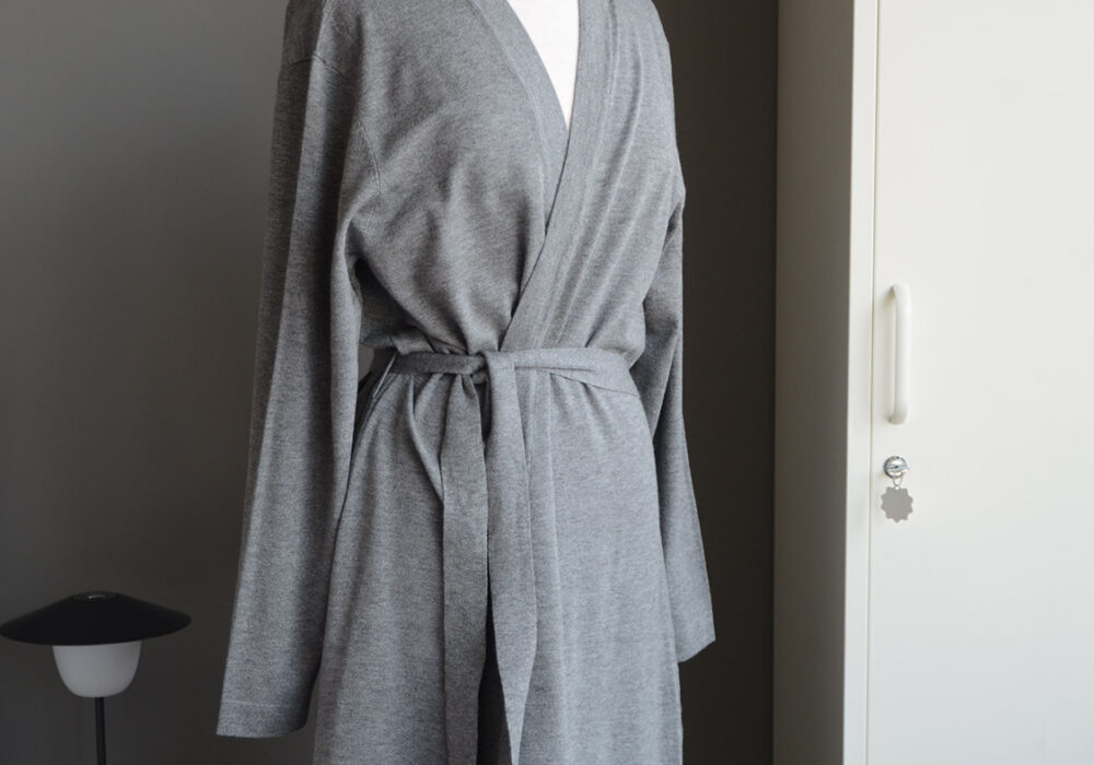 Knitted Robe in Grey | Lounge-wear | Natural Bed Company