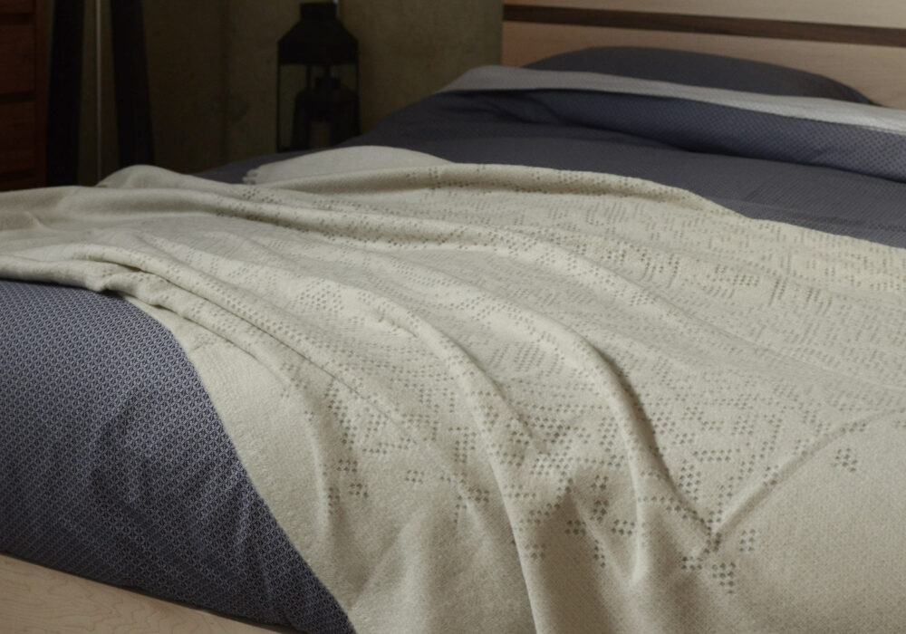 Soft Lace Pattern Throws | Cotton Blankets | Natural Bed Company