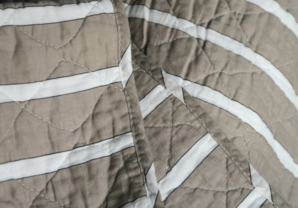 Broad Stripe Cotton Quilts | Throws | Natural Bed Company