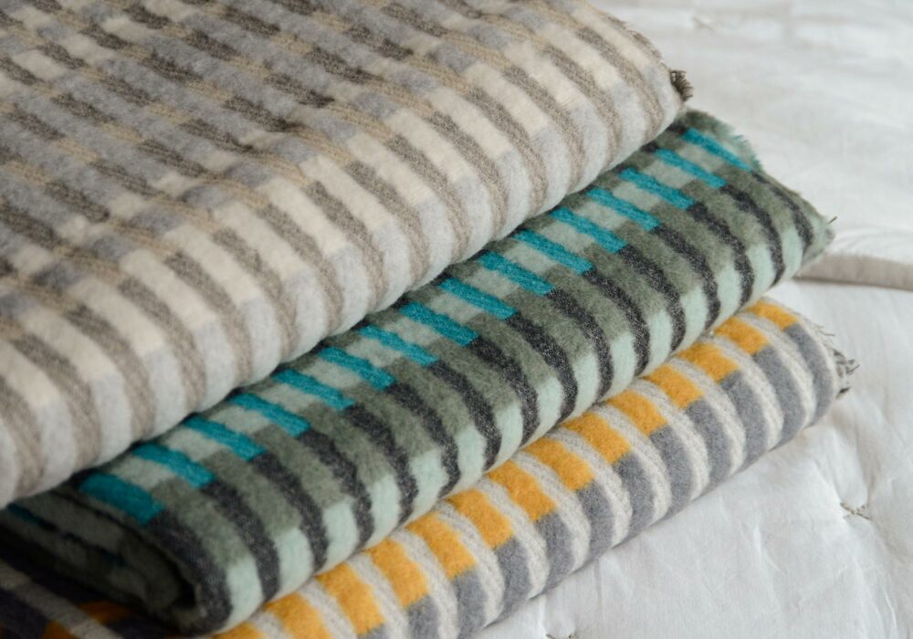 Layered Stripe Throws - 3 Colours - Natural Bed Company