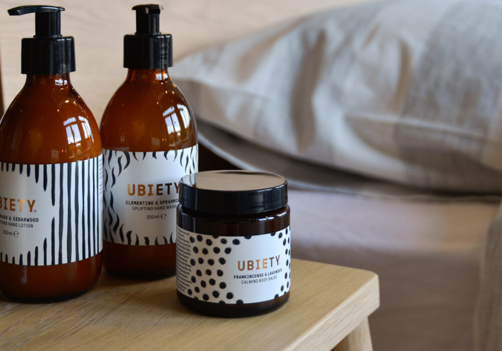 Ubiety Toiletries | Wash, Lotion, Salve & Lip Balm | Natural Bed Co