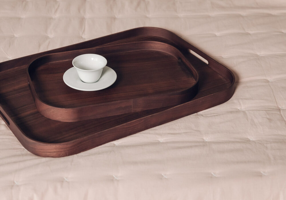 Retangular Walnut Trays - Two Sizes - Natural Bed Company