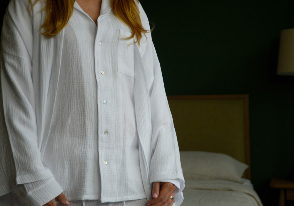White Luxury Cotton Pyjamas | Natural Bed Company