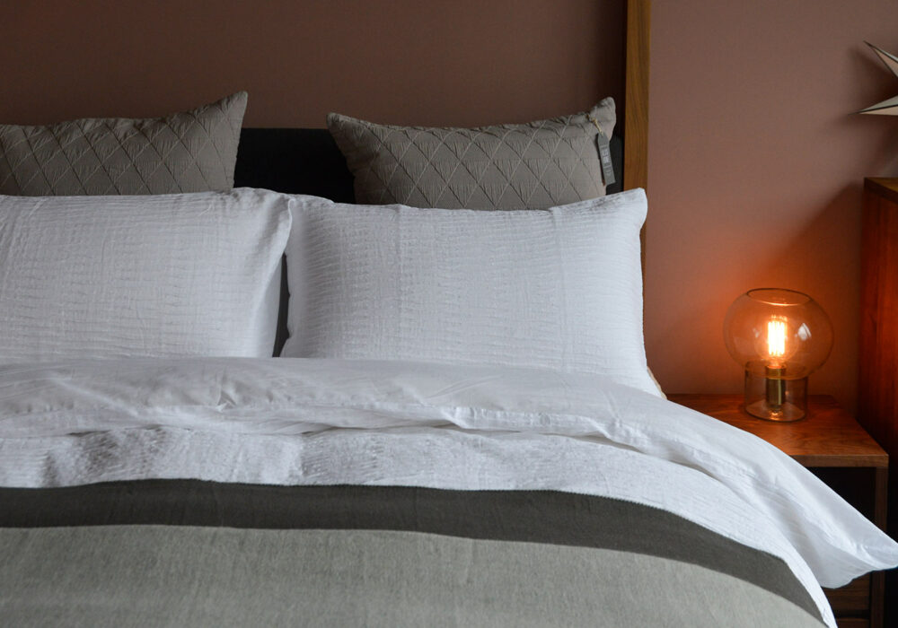 White Textured Cotton Duvet Sets | 3 Designs | Natural Bed Co